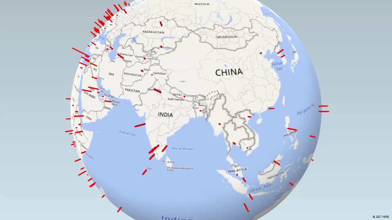 Rotating world map - YouTube