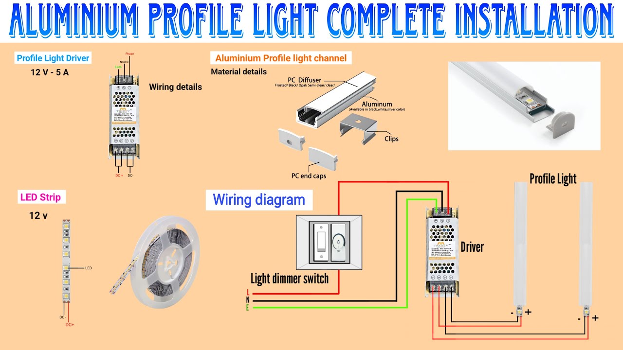 Profile light Wiring Connection l Led profile light l House Wiring ...