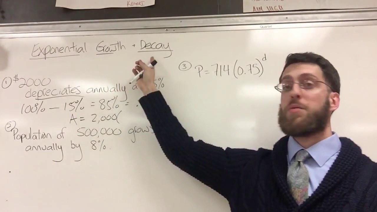 How to calculate exponential growth and decay - YouTube