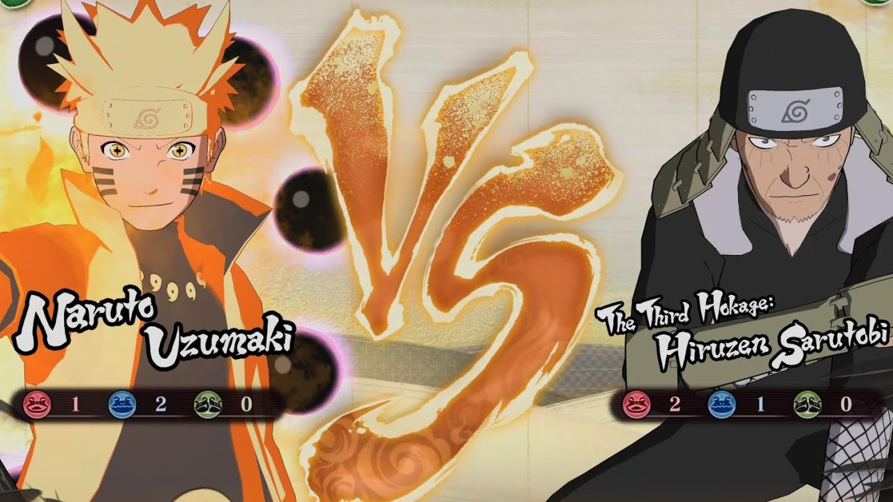 CPU vs CPU Naruto Uzumaki (Sage of Six Paths Mode) vs Hiruzen Sarutobi ...