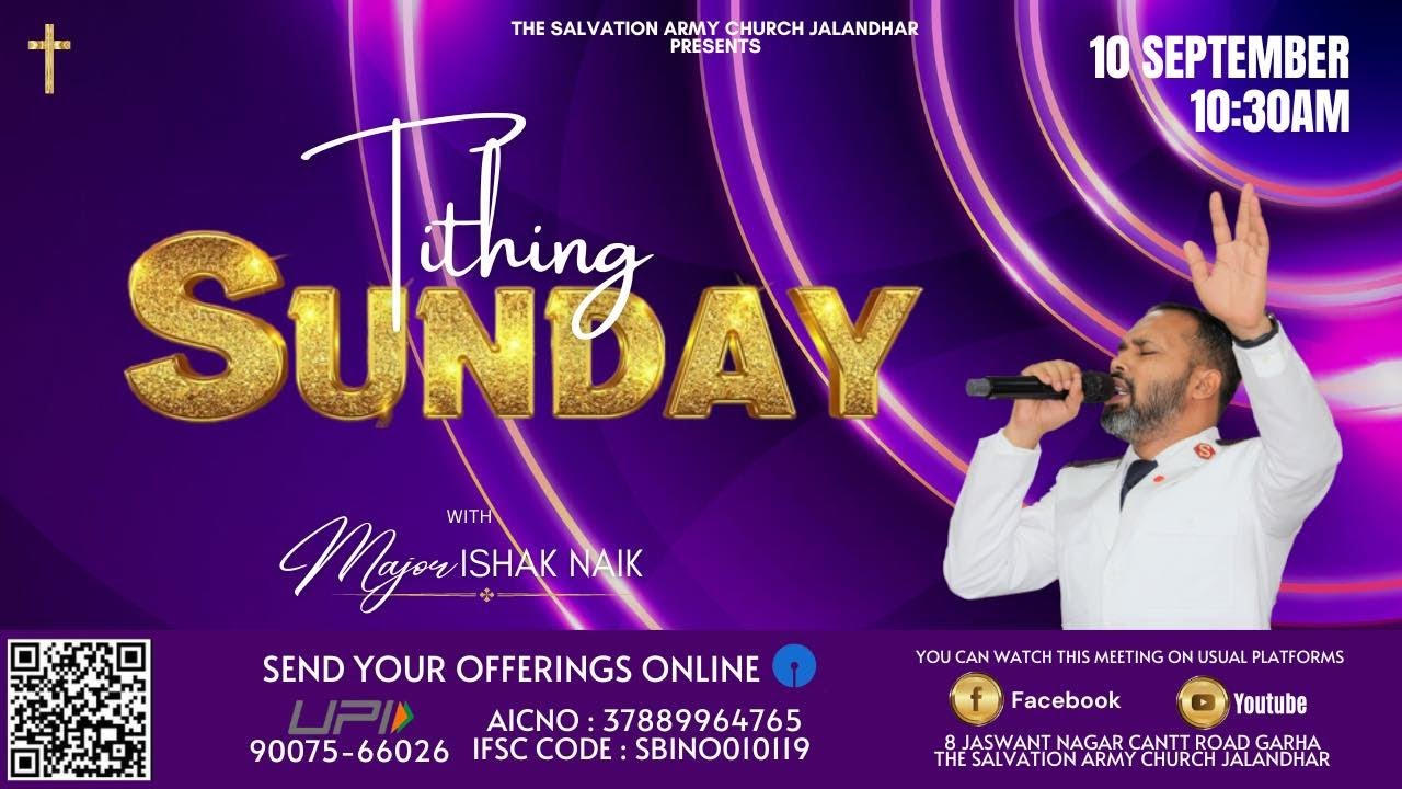 TITHING SUNDAY MEETING l THE SALVATION ARMY CHURCH JALANDHAR (10-9-2023 ...