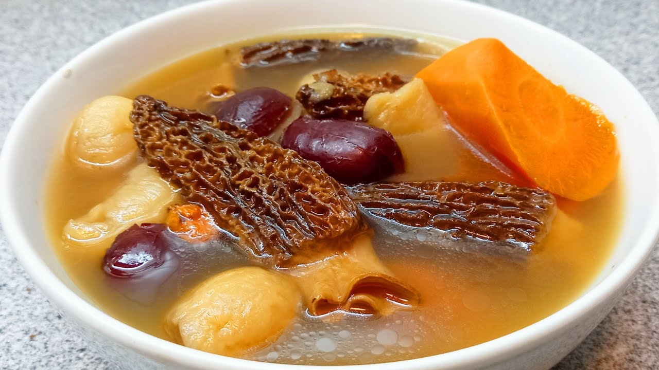 MASAK SUP ALA HONGKONG || SUP WORTEL JAMUR MOREL HERBAL CINA DAN BABI ...