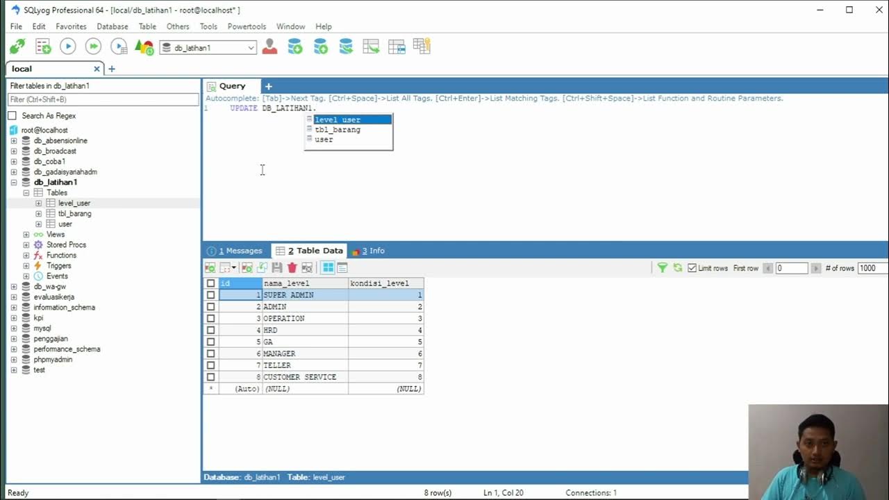 CARA UPDATE ATAU EDIT DATA DI DALAM DATABASE SQL - YouTube