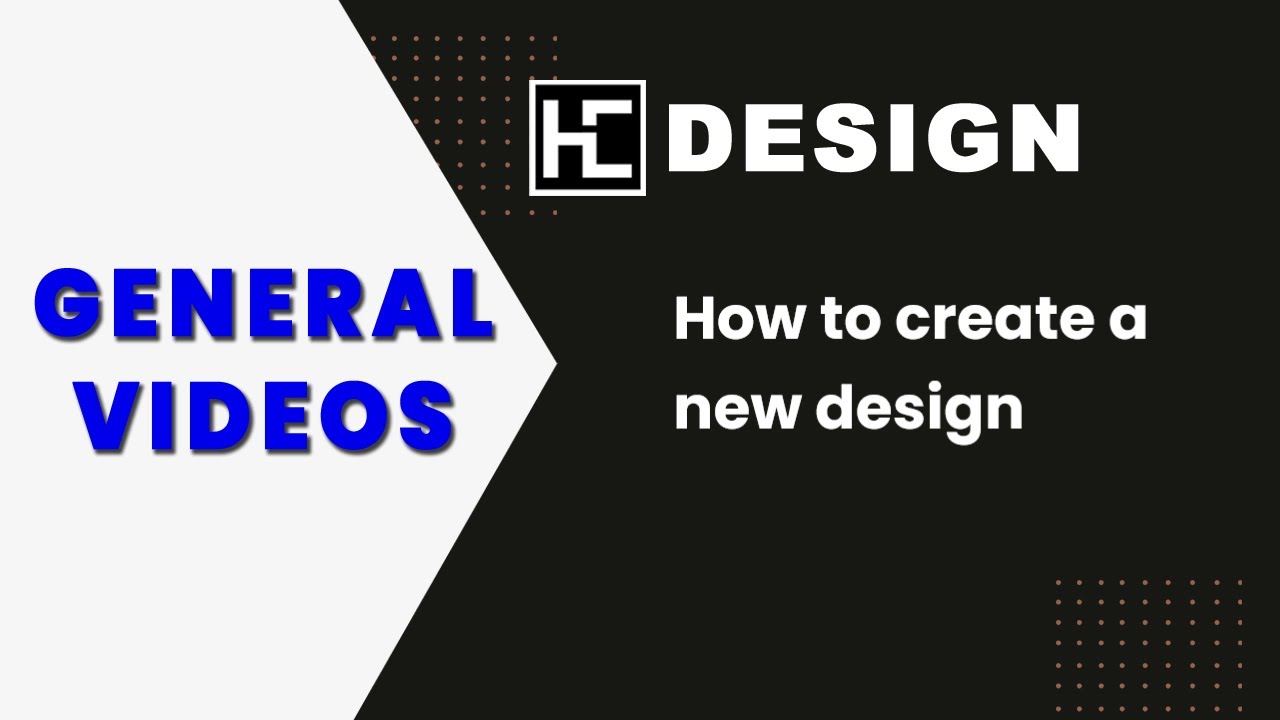 How to create a new design - YouTube