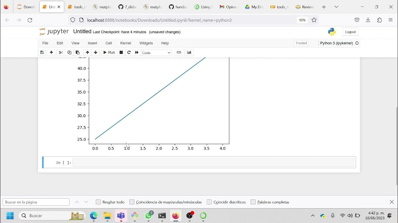 cómo hacer un primer gráfico con matplotlib - YouTube