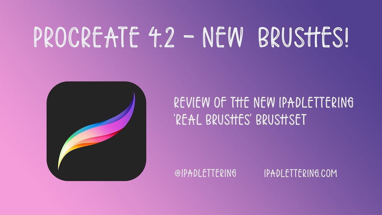 Procreate 4.2 - Review of the 'Real Brushes' brushset - YouTube