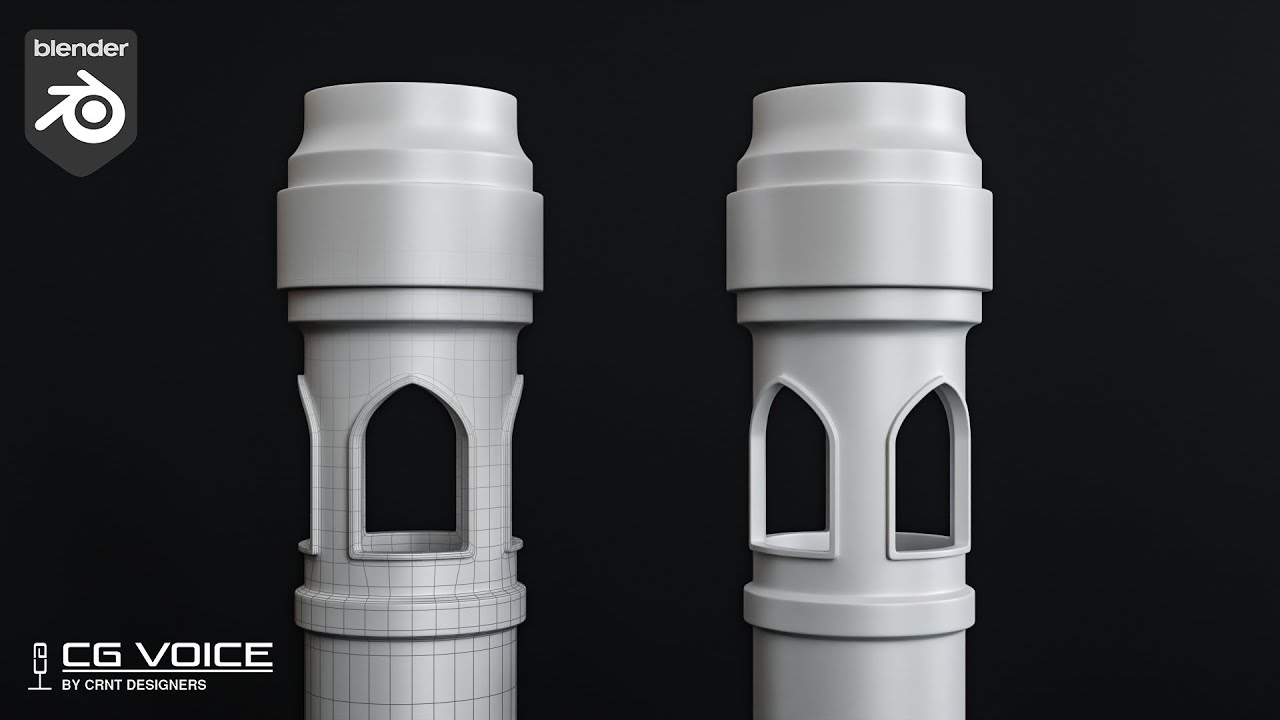 how to model this Watchtower Column in blender _ blender modeling - YouTube