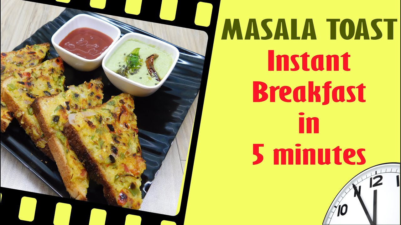 instant masala rawa toast, masala toast, crispy suji toast / punjabi ...