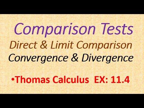Comparison Tests; Convergence & Divergence Lec | 43 ; CH:11, Ex: 11.4 ...