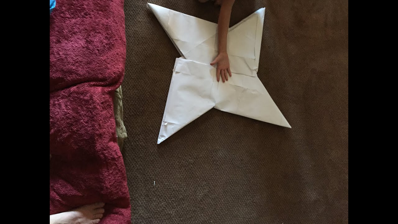 Worlds Largest Paper Ninja Star!!!! (9x9) - YouTube
