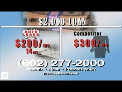 Presto Auto Loans Phoenix, Arizona Mesa Prescott - YouTube