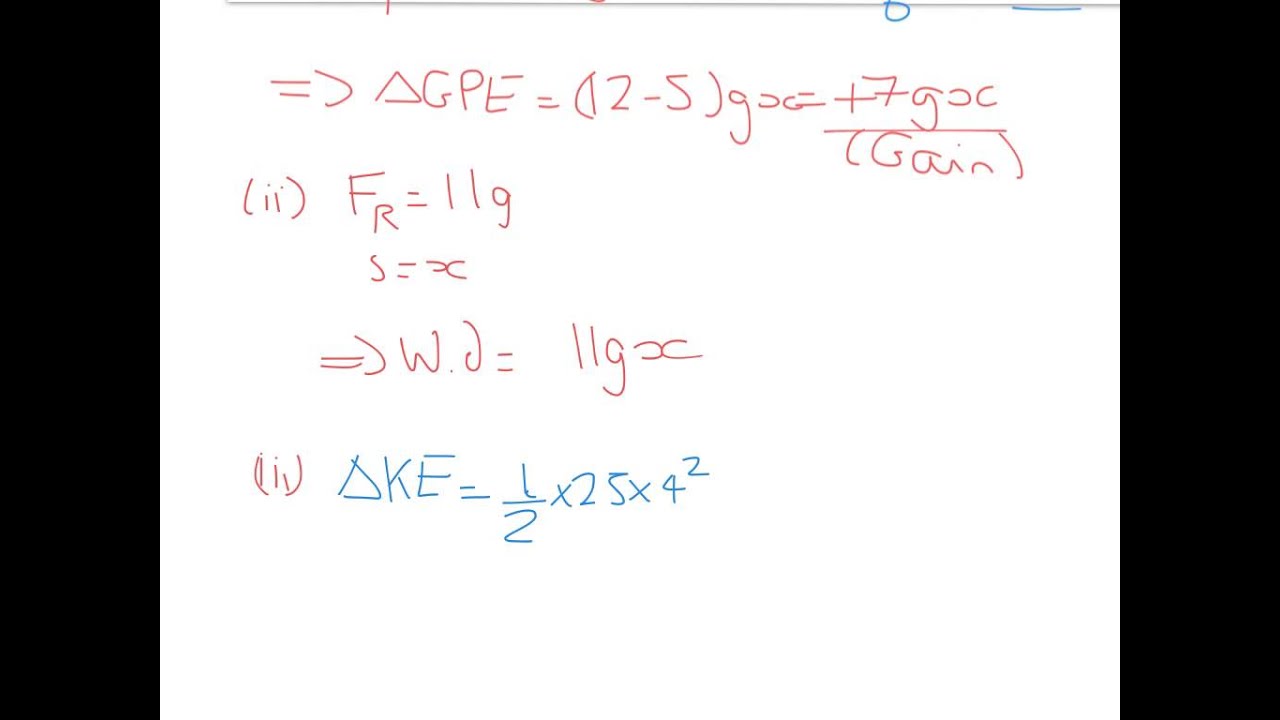 A Level Maths: MEI: Mechanics 2: Work, Energy and Power EOUT Q3 - YouTube