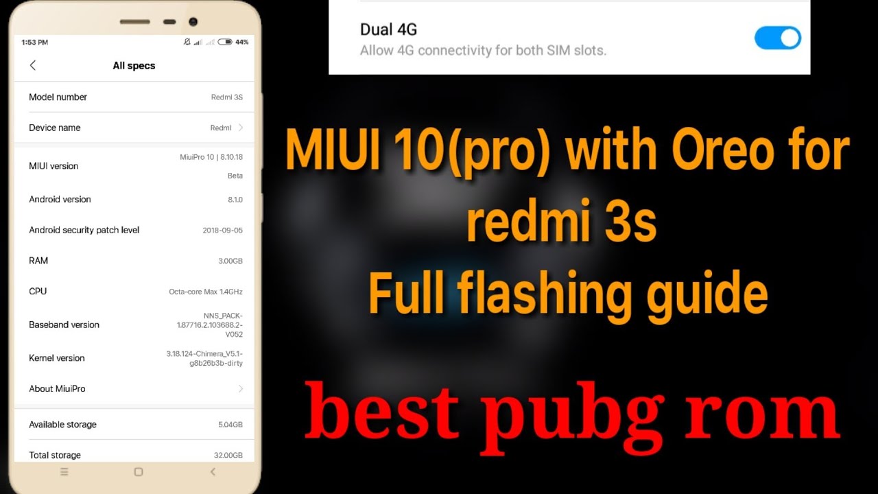 MIUI pro with android oreo for redmi 3s full flashing guide - YouTube