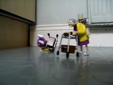 Racing Grannies wind up toy - YouTube