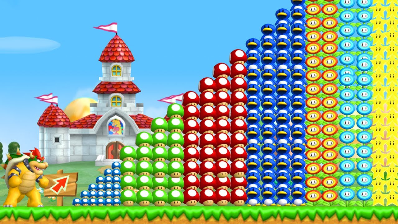 Can Bowser collect 999 of All Power-Ups in New Super Mario Bros. Wii ...