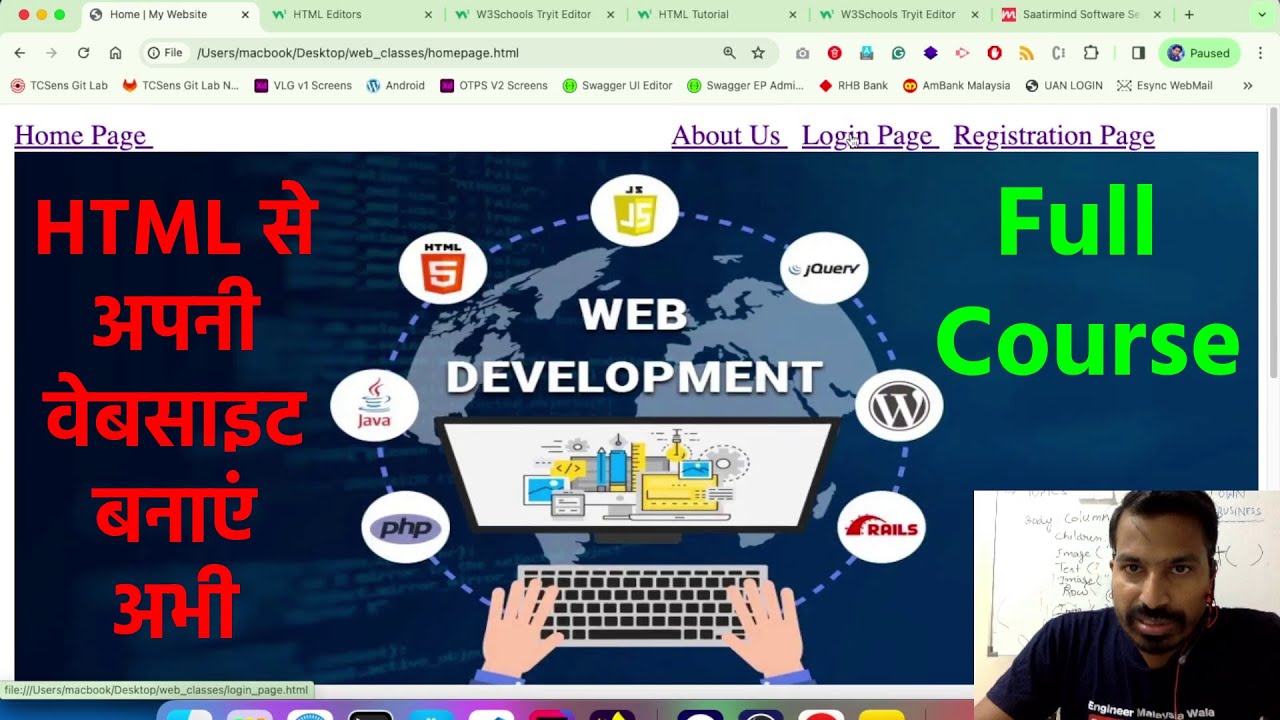 HTML से वेबसाइट बनाएं Complete HTML Course for Beginners in Website ...