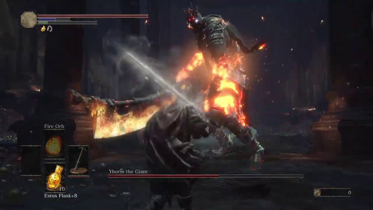 Dark Souls 3 - Yhorm The Giant Boss Fight - YouTube