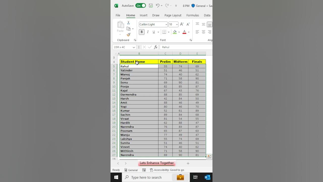 Create Search Bar in Excel | Excel Trick | Lets Enhance Together #excel #exceltips #shorts # ...