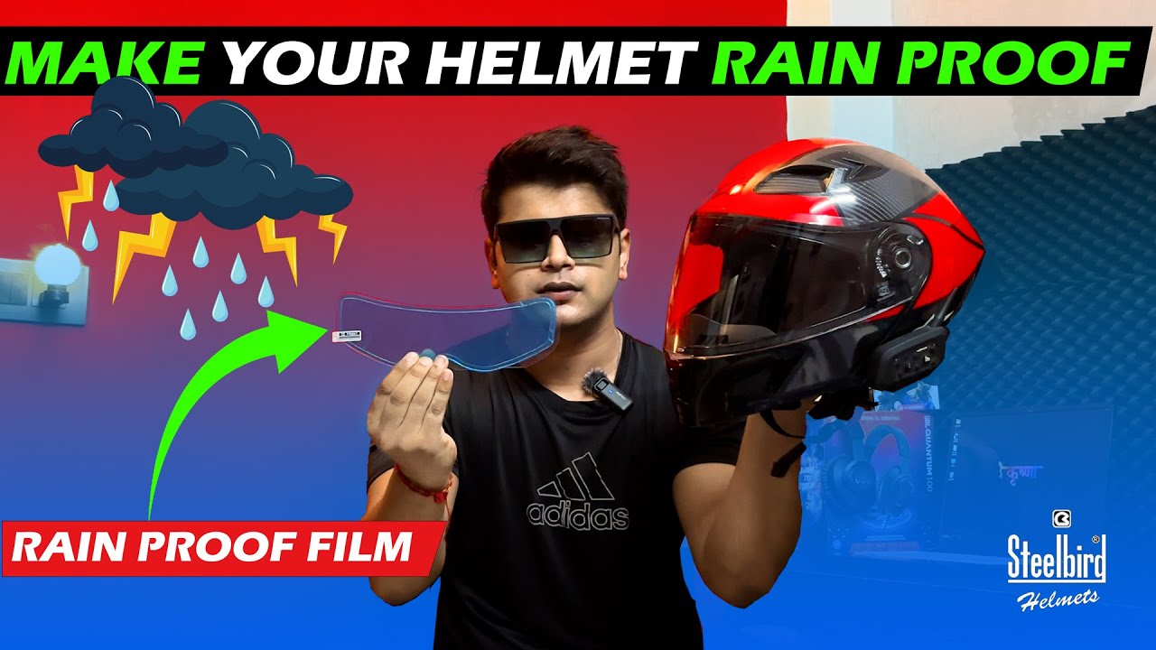 Make Your Helmet Rainproof😍Anti Rain Film for Any Helmet | Steelbird ...