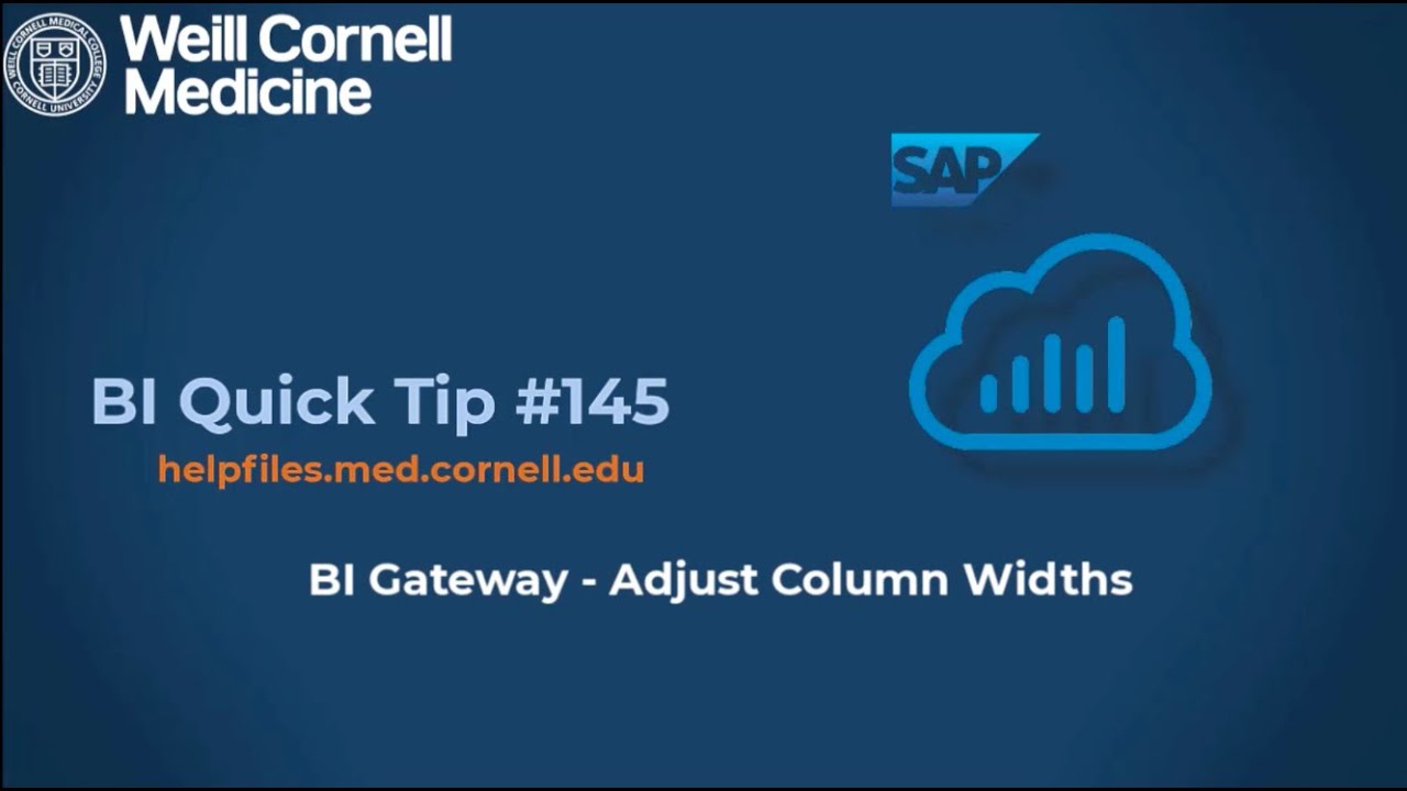 BI Quick Tip 145 How To Adjust Column Widths In Your BI Gateway Story BI Quick Tip 145 How To Adjust Column Widths In Your BI Gateway Story