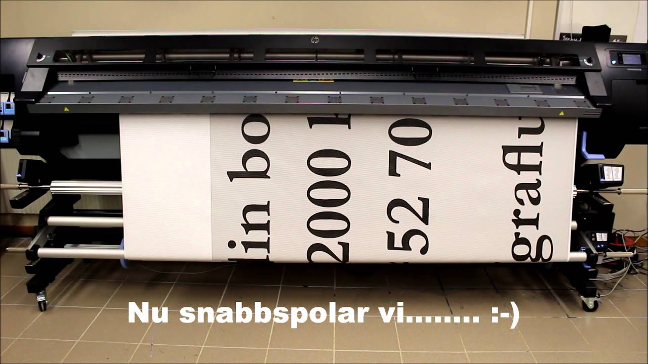 Banderoller, så trycker vi dem med HP L28500. - YouTube