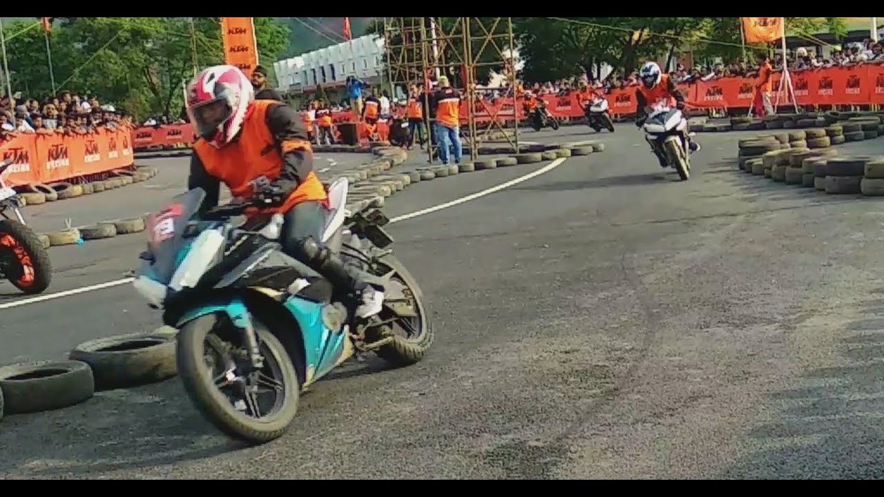 First time Yamaha R15 race in KTM ORANGE DAY GUWAHATI 2018 - YouTube