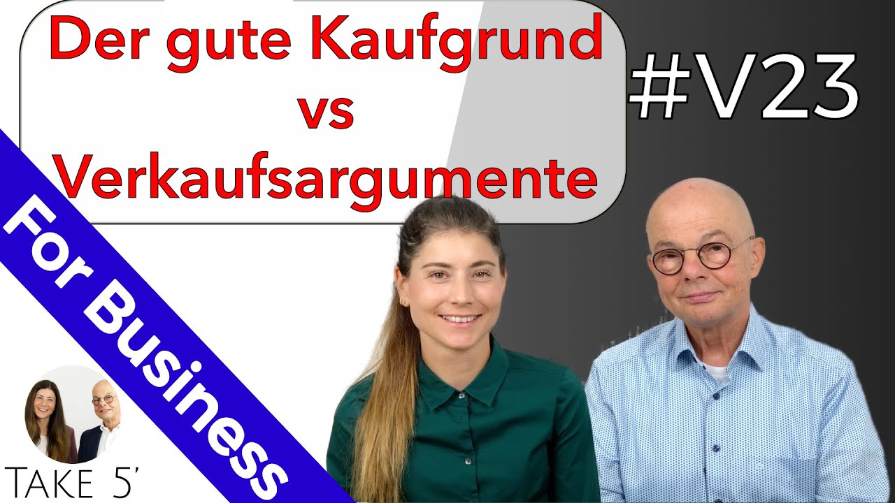Warum der gute Kaufgrund besser als ein Verkaufsargument ist ...
