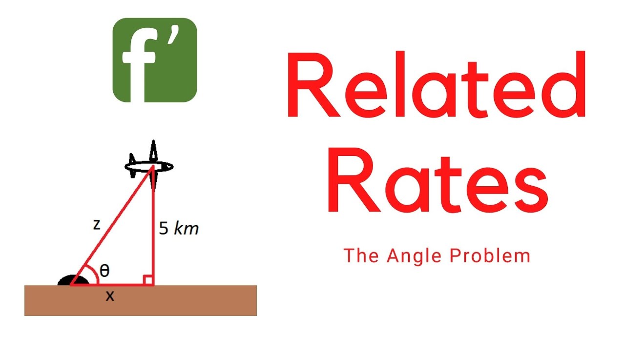 4.6 Related Rates: The Angle Problem - YouTube