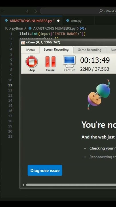 PYTHON PROGRAM TO GENERATE ARMSTRONG NUMBERS TO GIVEN RANGE IN ONE MINUTE - YouTube