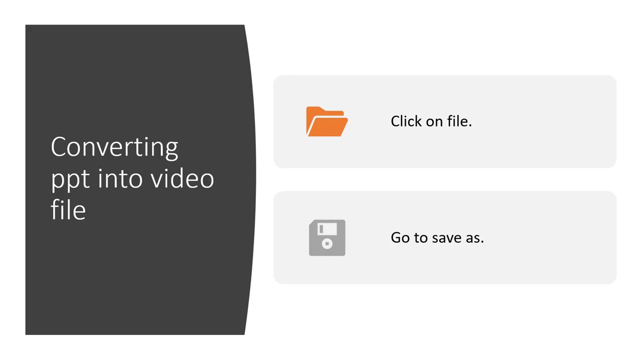 How to convert a ppt into video file? - YouTube
