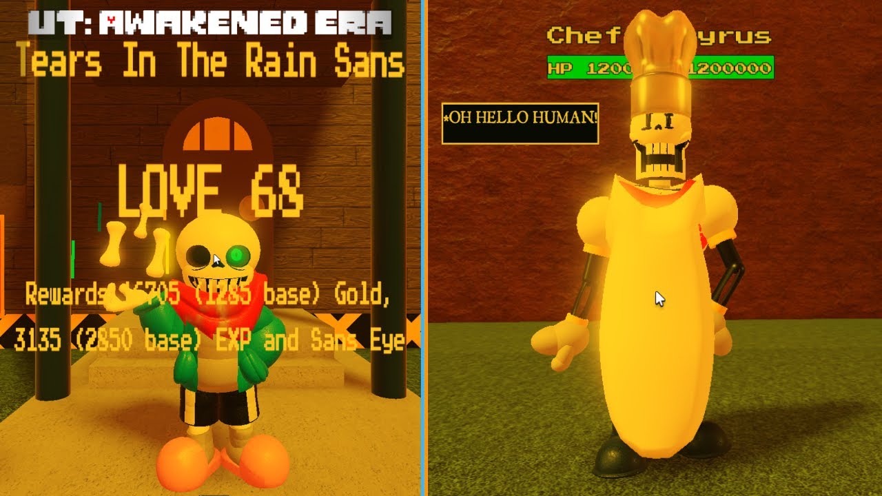 Undertale Awakened Era - Tears in the Rain Sans and Chef Papyrus - YouTube