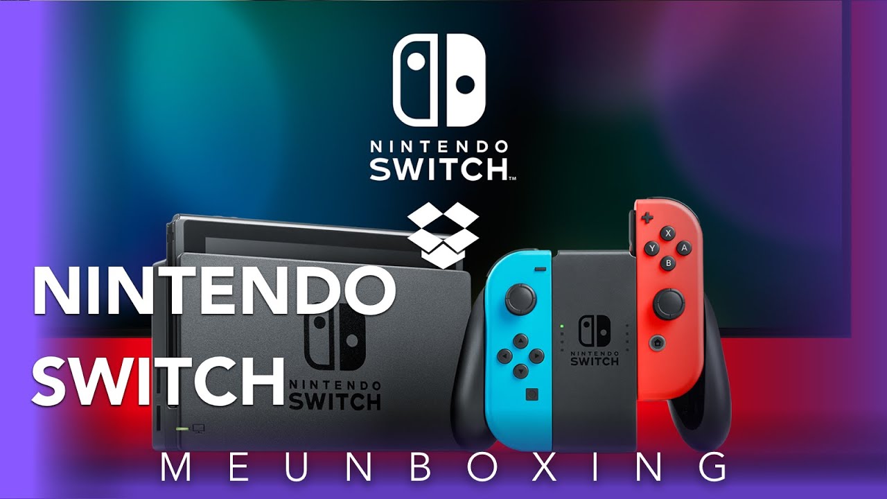 Unboxing Nintendo Switch with neon red & neon blue Joy‑Con - YouTube
