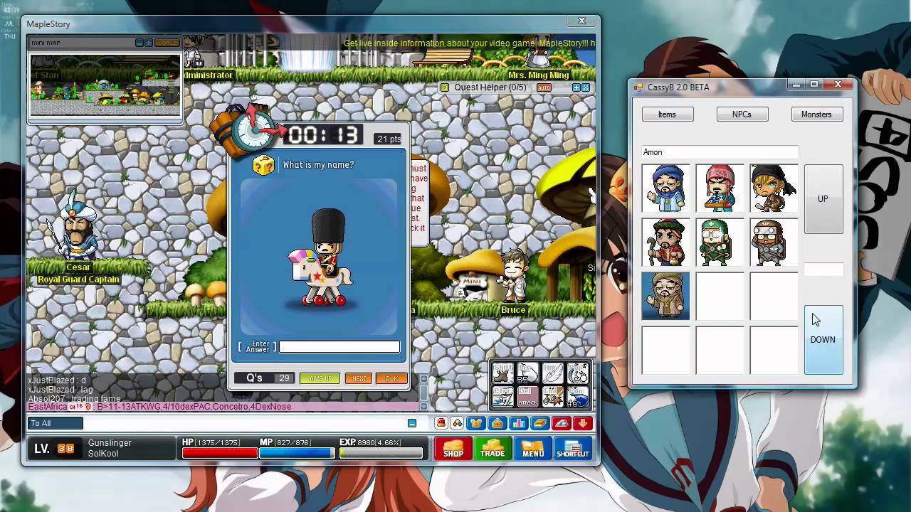 MapleStory Cassandra Speed Quiz - How To Get 50 Points - YouTube