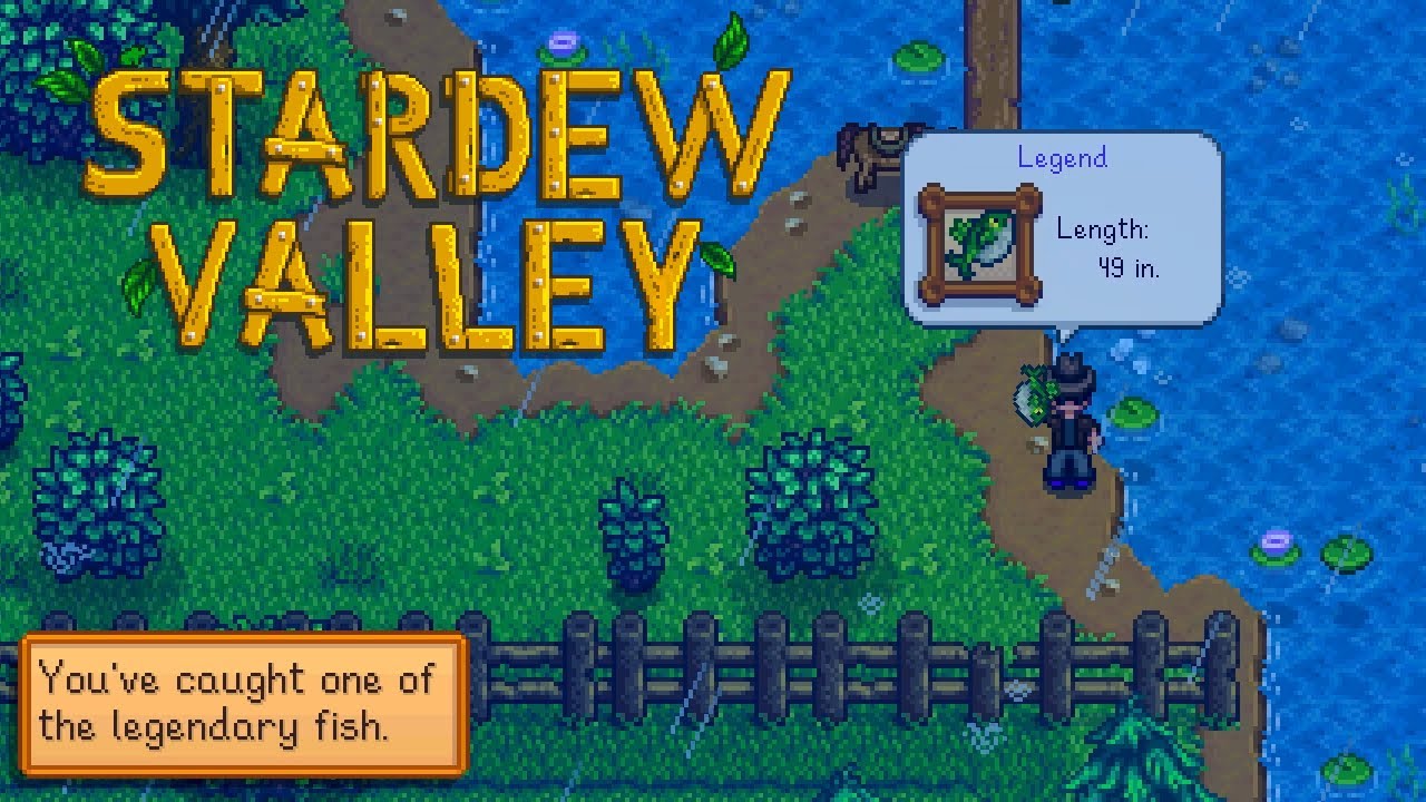 Game Clip - Stardew Valley: Catching the "Legend" (Fishing) - YouTube