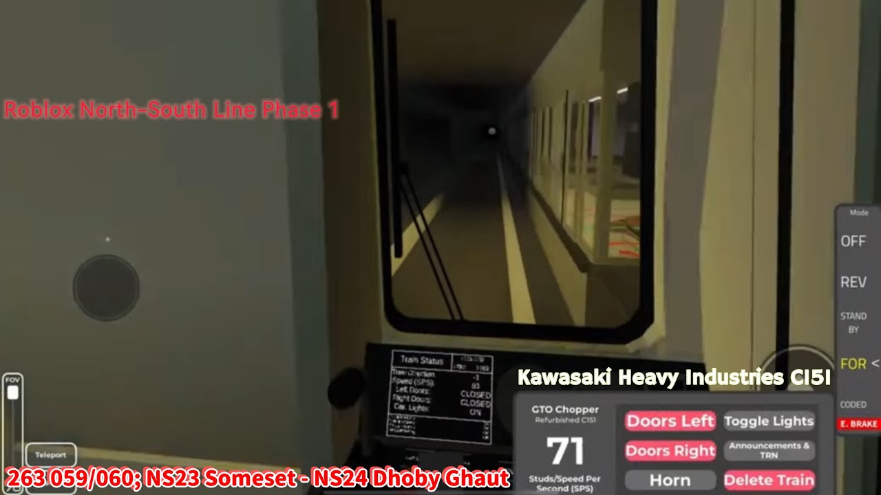 ⁴ᴷ⁶⁰ [Roblox NSL P1] train driving - KHI C151 [059/060] NS23 Somerset ...