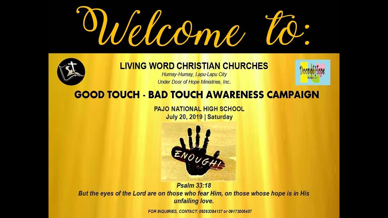 GOOD TOUCH BAD TOUCH AWARENESS CAMPAIGN! BE HEALED! BE FREE! - YouTube