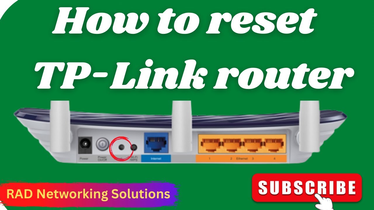 How to reset TP-Link Archer C20 AC750 Wireless Router -Urdu/Hindi - YouTube