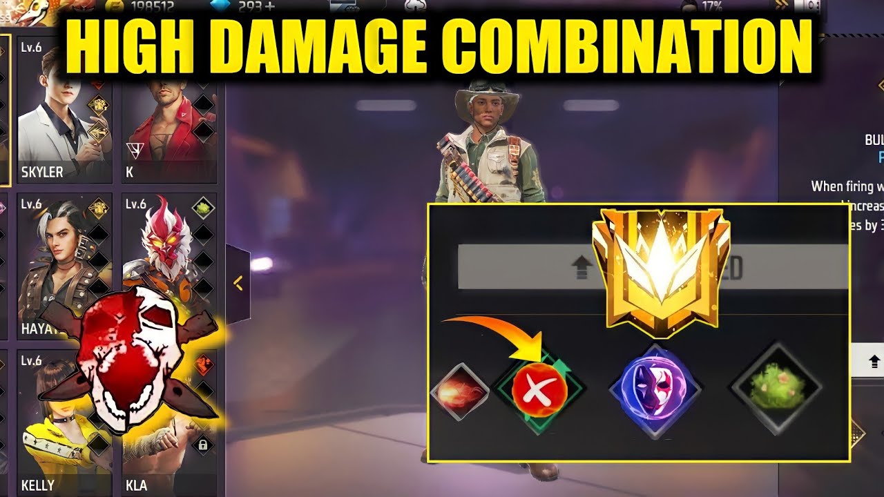 Best Character Combination in free fire For High Damage | High Damage ...
