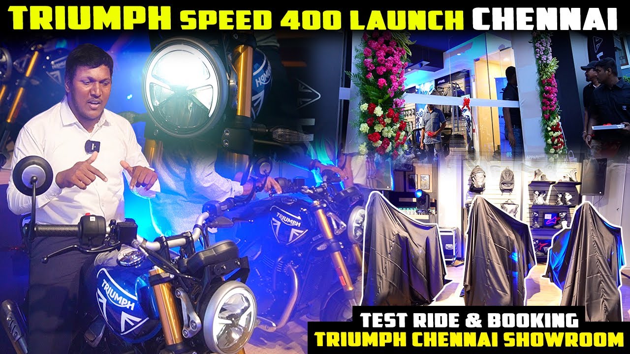 Triumph Speed 400 launch in Chennai || Triumph Chennai showroom opening ...
