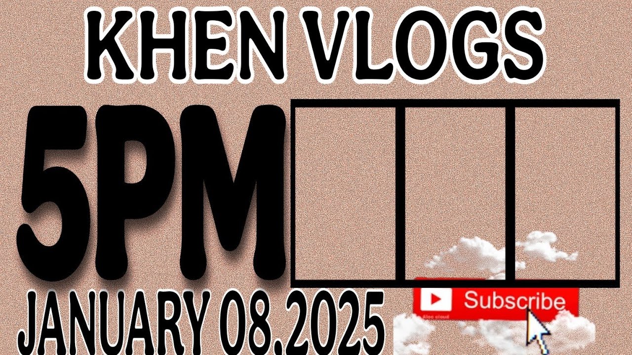 5PM DRAW BEST PAHABOL JANUARY 08,2025 KHEN VLOGS - YouTube