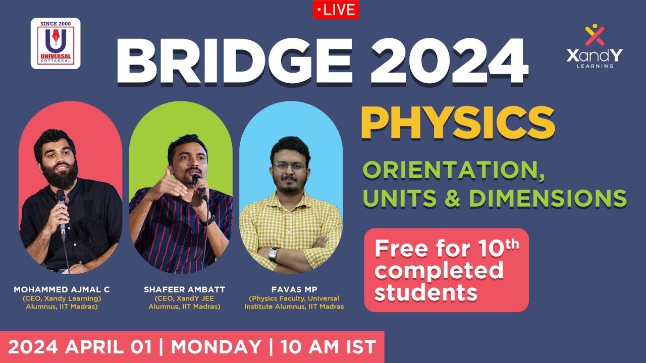 Free Bridge Course | Live 01 | Orientation & Units and Dimensions # ...