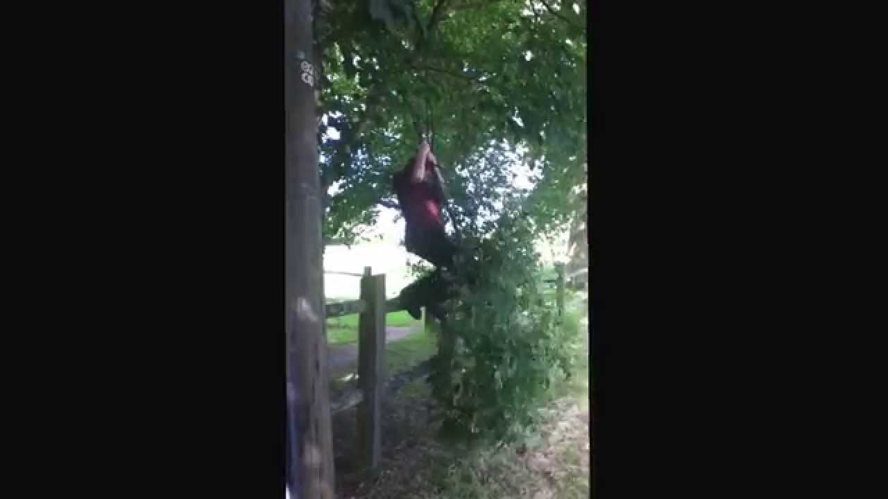 Tree swing fail - YouTube