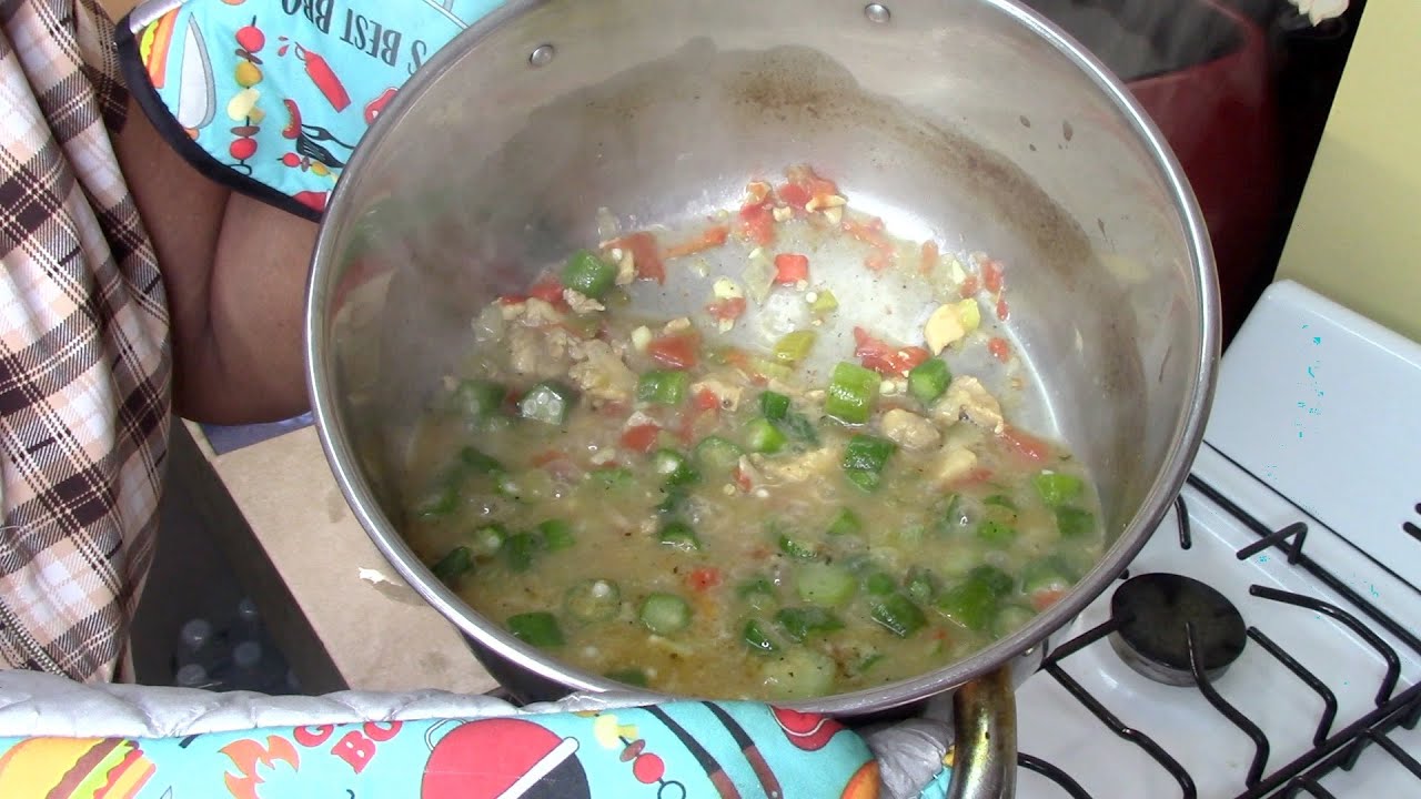 Creole-Style Chicken Gumbo And Cornbread ( Subscribers Request ) - YouTube