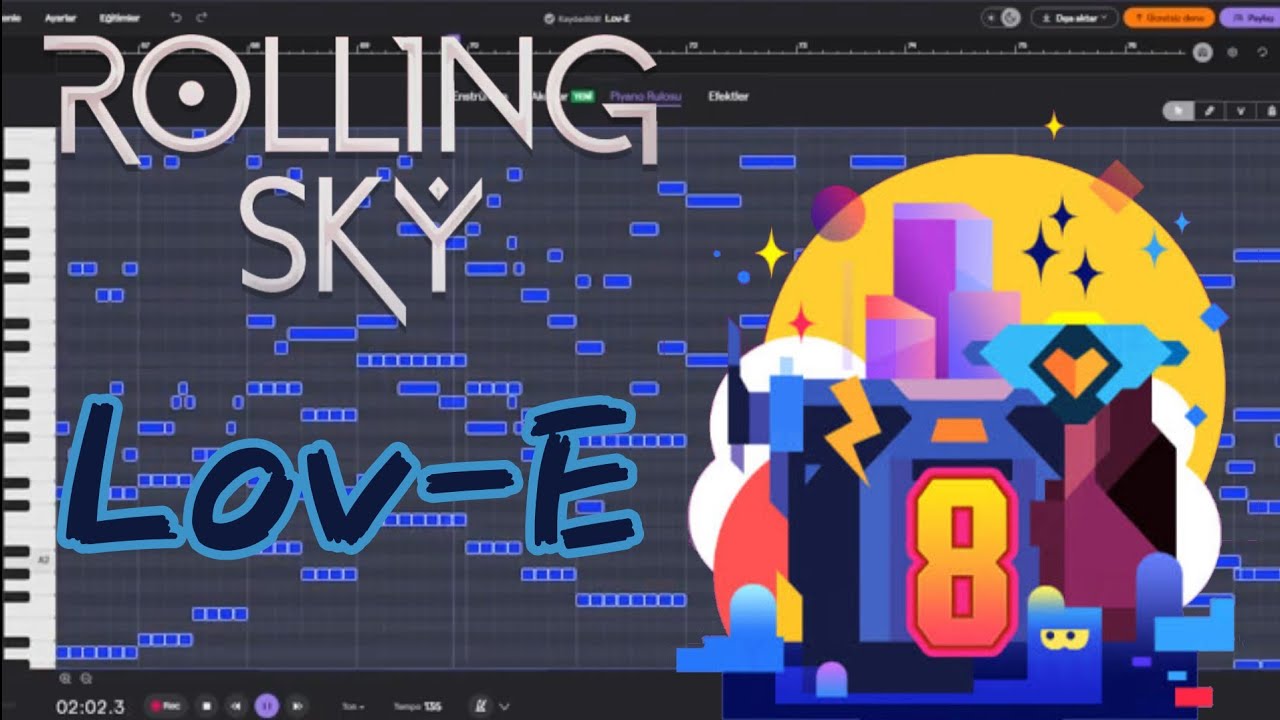 Rolling Sky: Lov-E / Storms & Love - Piano Tutorial 🌩⚡💓 - YouTube