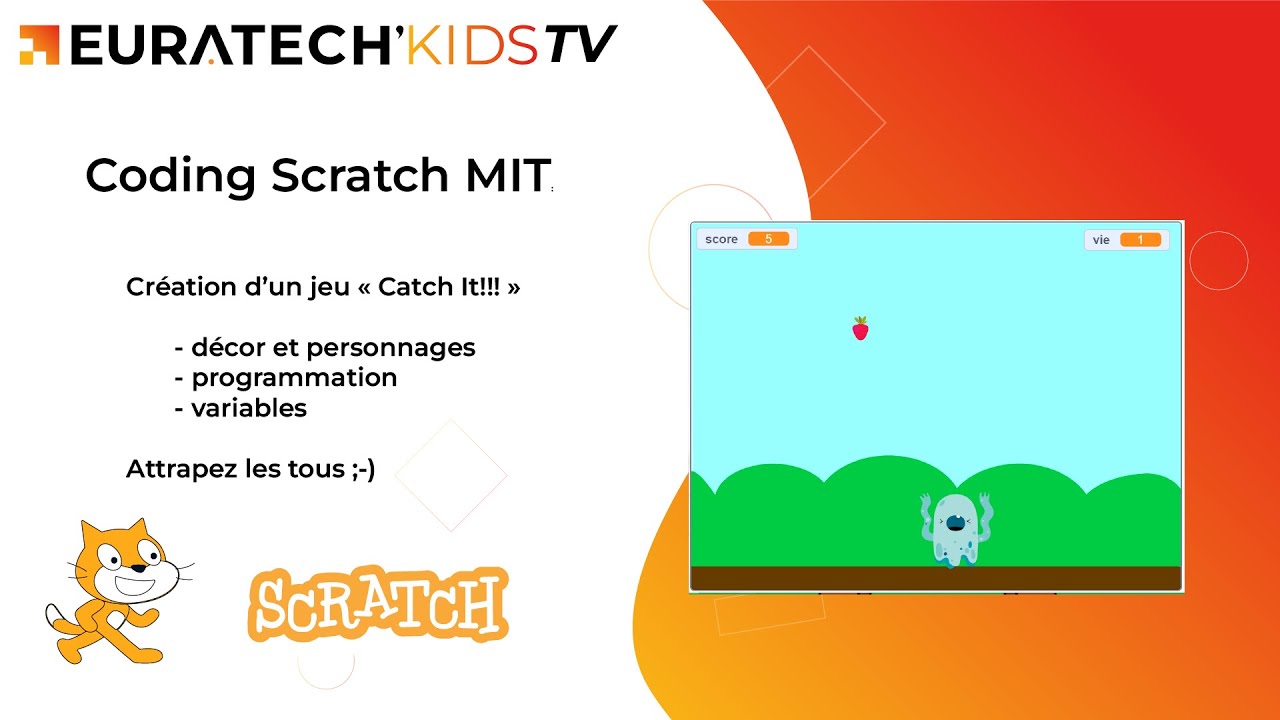 Scratch MIT Coding - Catch It !!!! / Attrapez les tous - YouTube