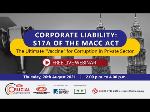 Promo Video: Corporate Liability: S17A of the MACC Act - YouTube