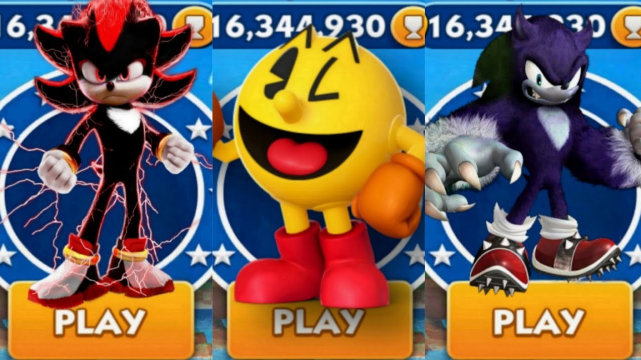 Sonic Dash - Shadow VS Pacman VS Werehog Dash _ Movie Sonic vs All ...