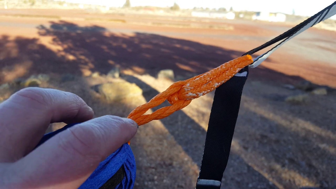 hammock shackle loops on daisy chain suspension - YouTube
