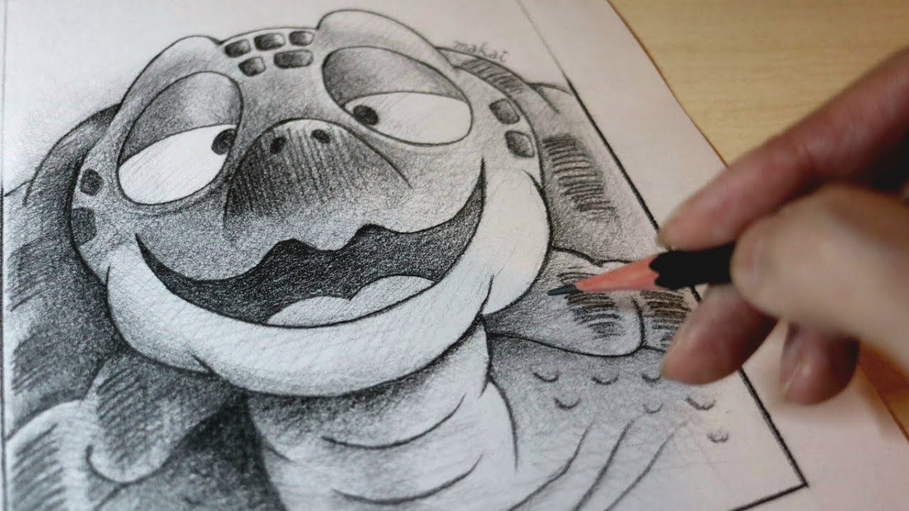 How to draw Dragon Ball Umigame step by step | sea turtle drawing ...