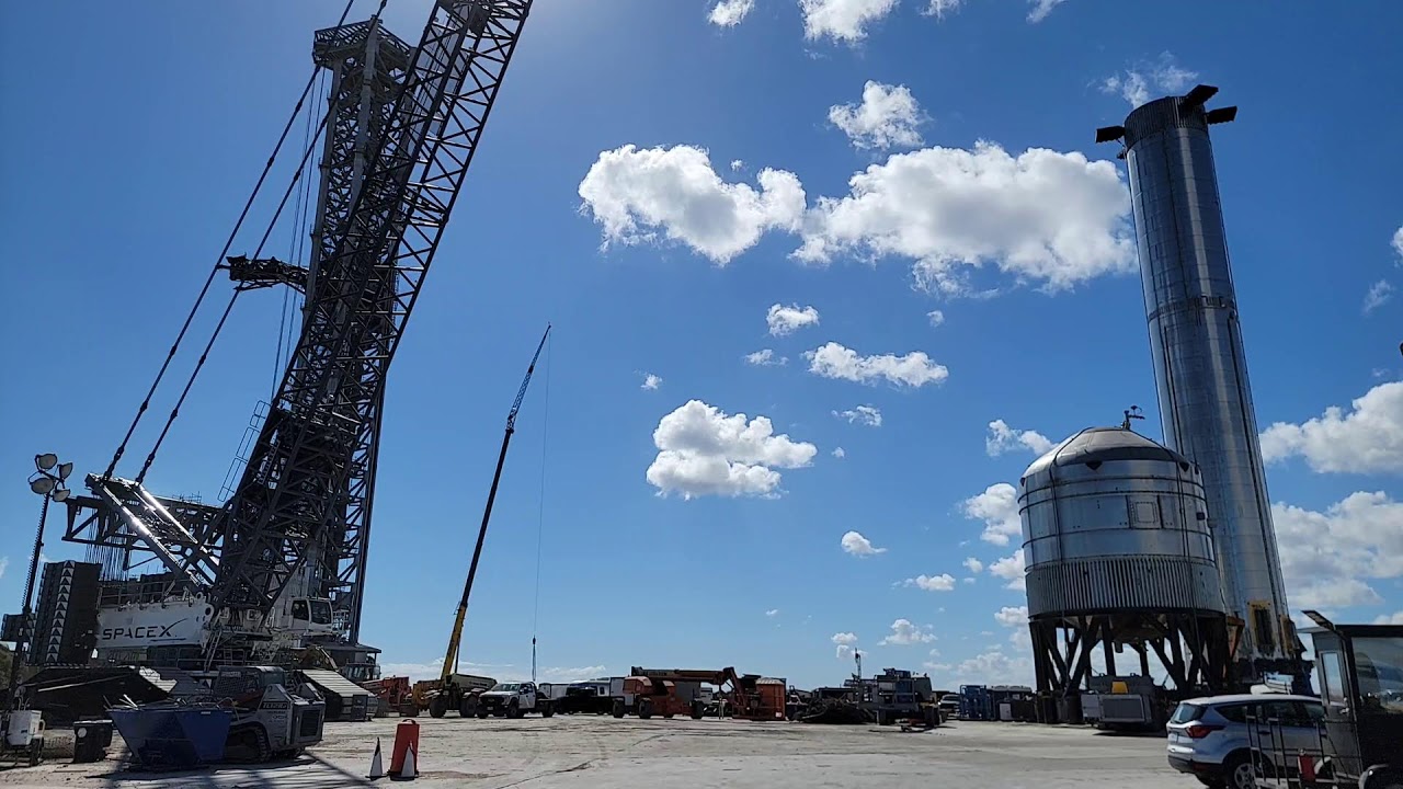 2nd Stream wide angle Starbase Launch Complex SpaceX - YouTube